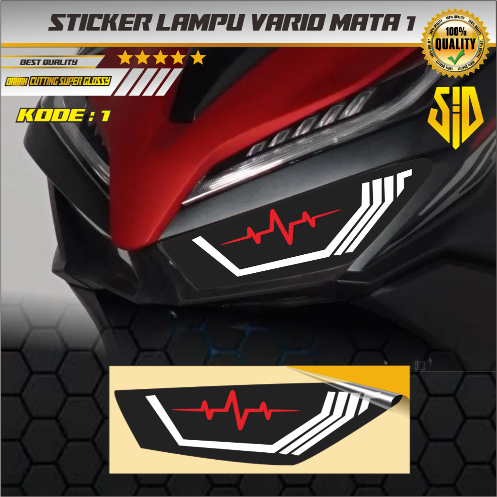 Jual STIKER LAMPU MATA PICEK VARIO / STICKER BILED MATA SATU PECE VARIO ...