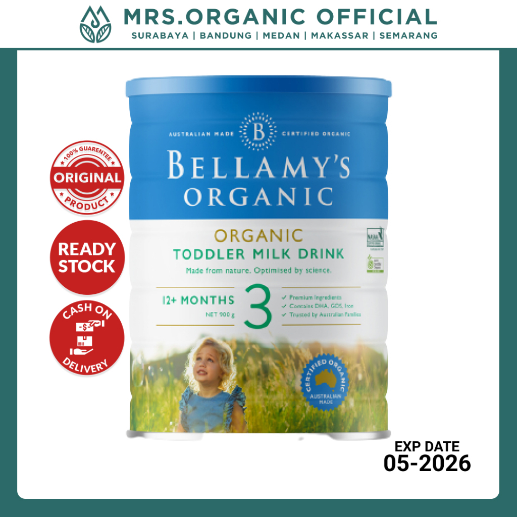 Jual Susu Formula Bayi Organik Bellamys Bellamy Organic Step 3 ( 1 sd 3 ...