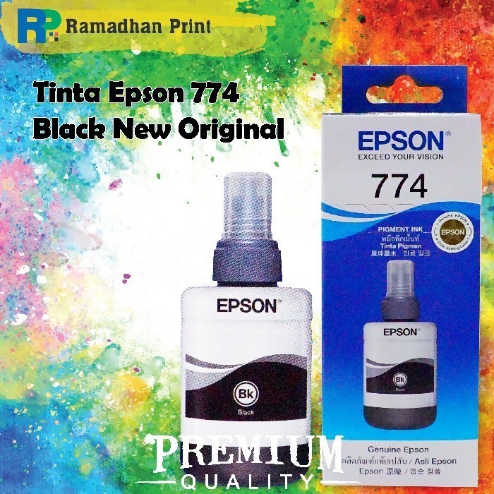 Jual Tinta Epson 774 Black Original / Tinta Pigmen T774 T7741 Pigment ...