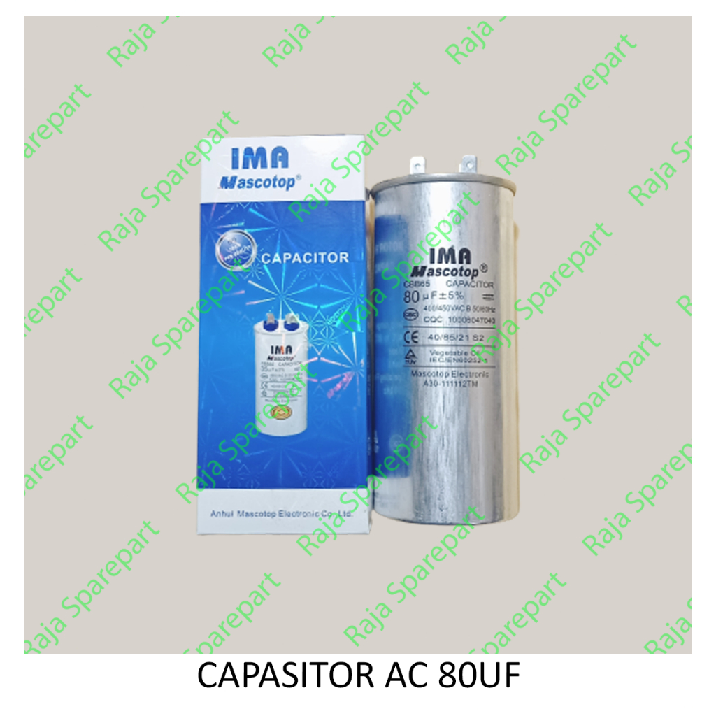 Jual C80 Capasitor AC Single 80UF (HANYA PENGIRIMAN PULAU JAWA ...