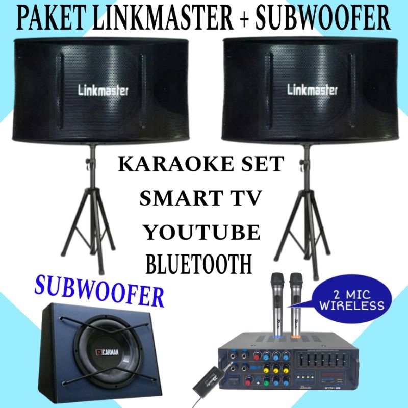 Jual Paket Karaoke Set Linkmaster 10 Inch Plus Subwoofer Karaoke Smart ...