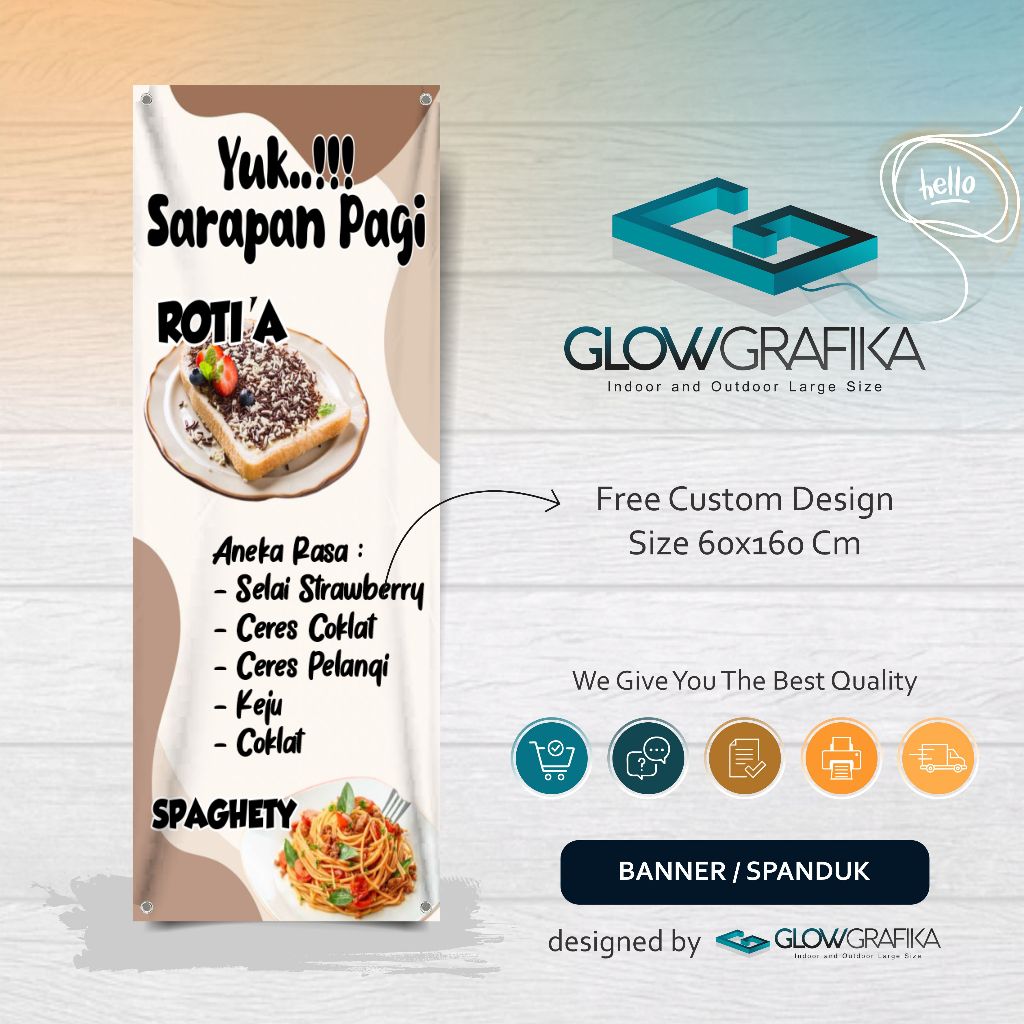 Jual Cetak Spanduk Banner Roti A | Shopee Indonesia
