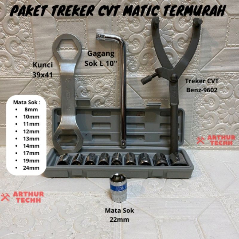 Jual PAKET Treker CVT Motor Matic Kunci 39 41 + Sok Set | Untuk Semua Motor Matic Dibawah 150cc ...