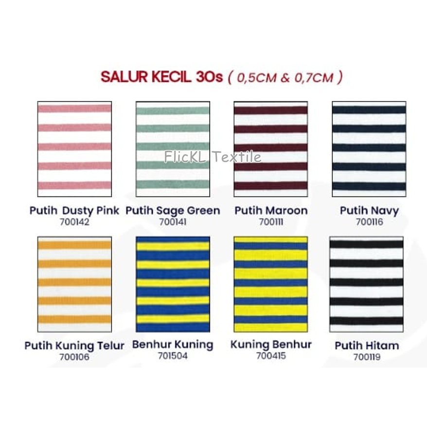 Jual Kain Cvc Salur 30s Bahan Stripe Cvc 24s Salur CVC 30s Kilo ...