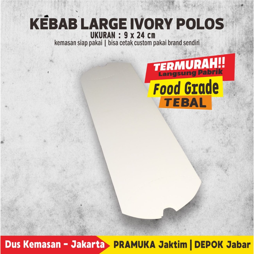 Jual Box Kebab POLOS 9 x 23.5 cm Foodgrade | Shopee Indonesia