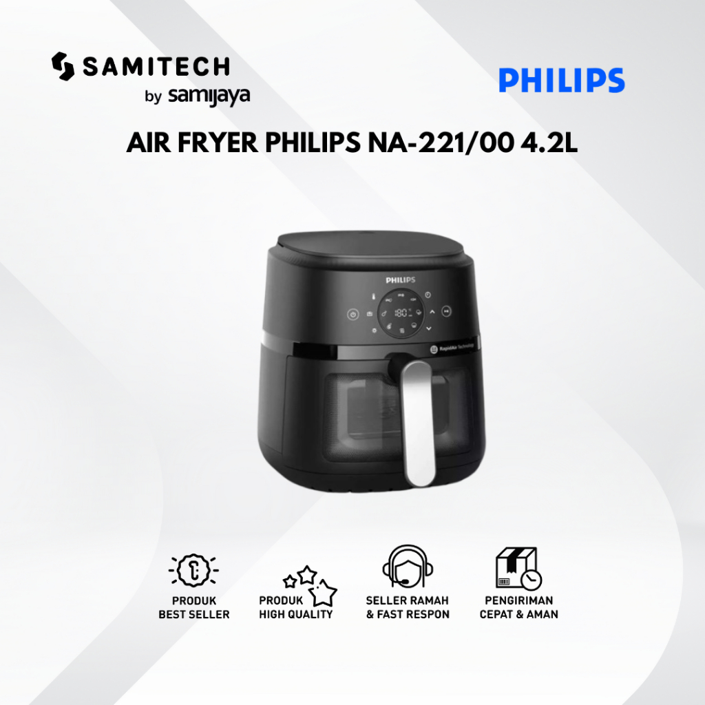 Jual AIR FRYER PHILIPS NA-221/00 NA 221 4,2 LITER LOW WATT | Shopee ...