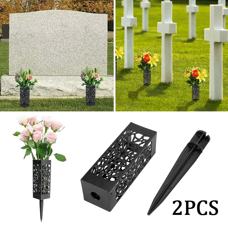 Jual 2pcs Vas Pemakaman Detachable Tempat Bunga Makam Vas Bunga T-shape ...