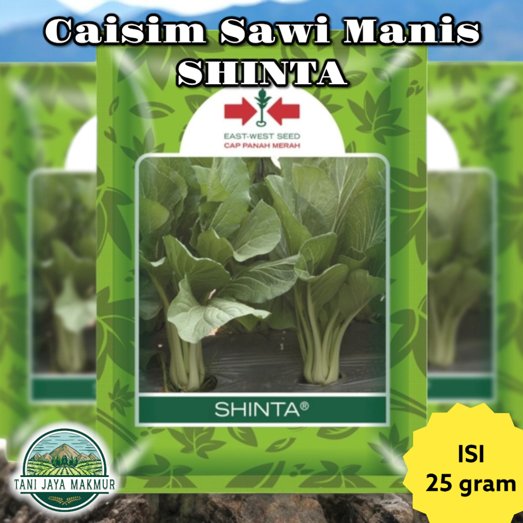 Jual Benih Bibit Caisim Sawi Manis SHINTA 25 gram 5 free 1- Cap Panah ...
