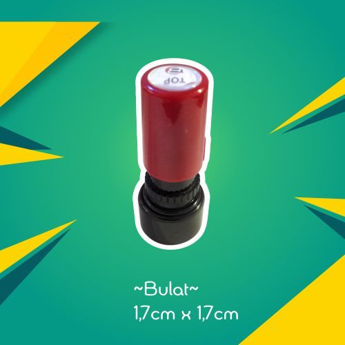 Jual Stempel kotak bulat gradasi stempel warna perusahaan stempel toko | Shopee Indonesia