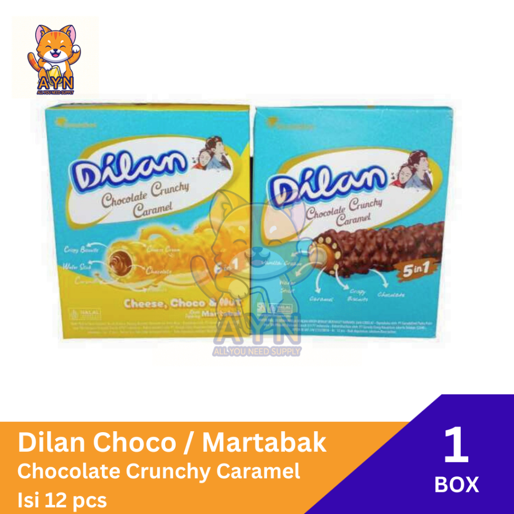 Jual Dilan Chocolate Crunch Caramel 1 box isi 12 pcs | Shopee Indonesia