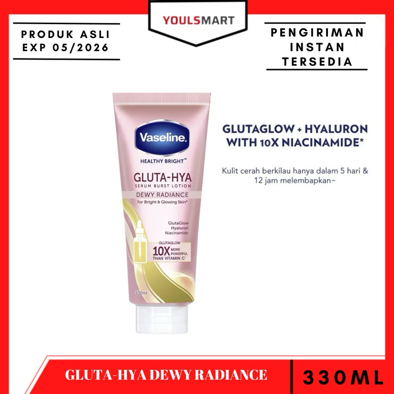 Jual Vaseline Healthy Bright Gluta Serum Lotion Dewy Radiance 330 ml ...