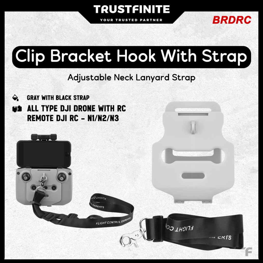 Jual BRDRC Bracket Clip Remote with Neck Strap for DJI RC N1 / RC N2 ...