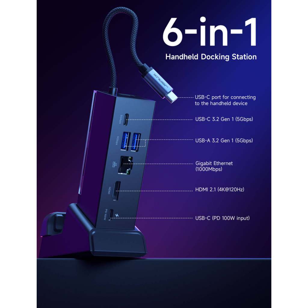 Jual JSAUX HB0609 6 in 1 ROG Ally X Docking Station ROG Ally USB HUB ...