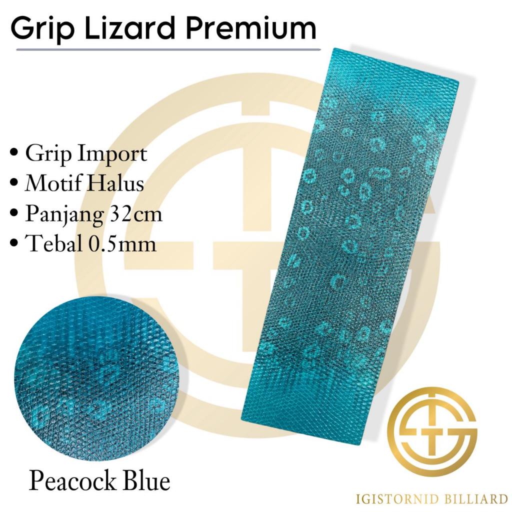 Jual Grip Lizard Premium, Peacock Blue Grip Stik Billiard | Shopee ...