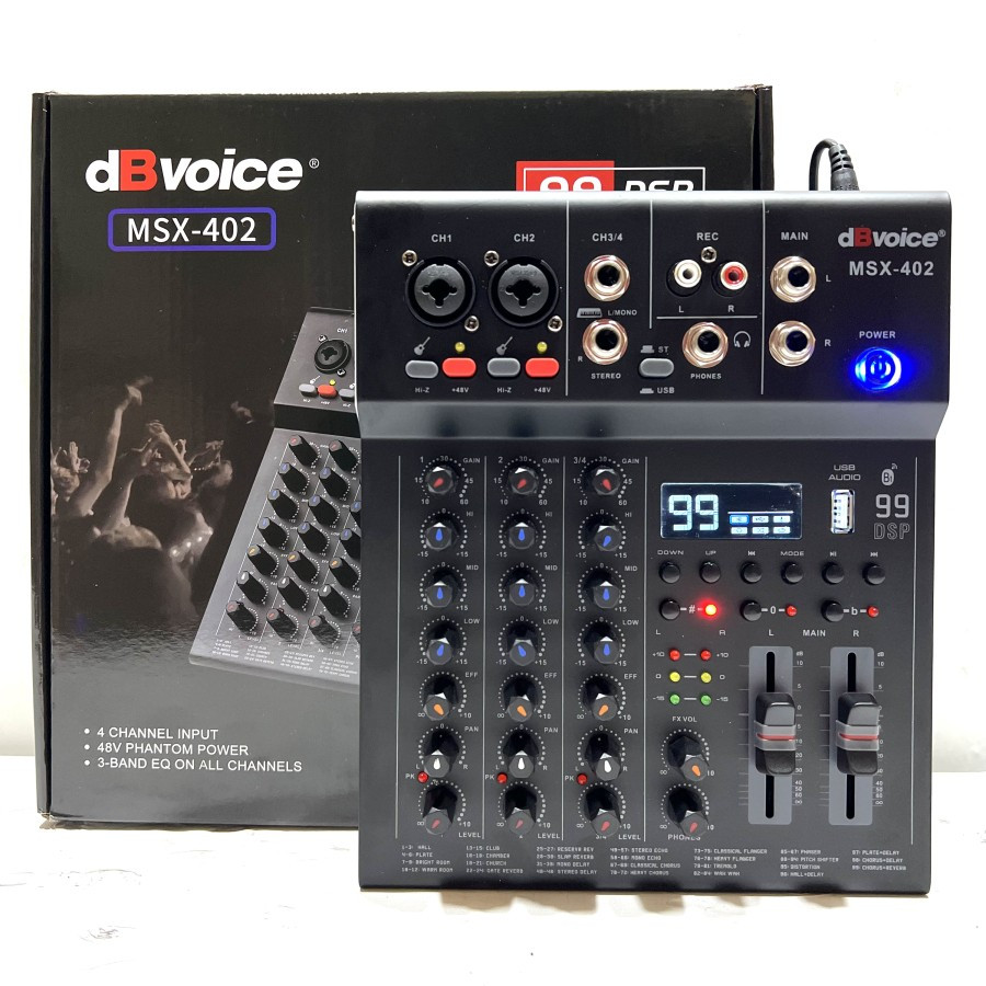 Jual Mixer Audio dB voice MSX402 Original 4 Channel mikser dbvoice MSX ...