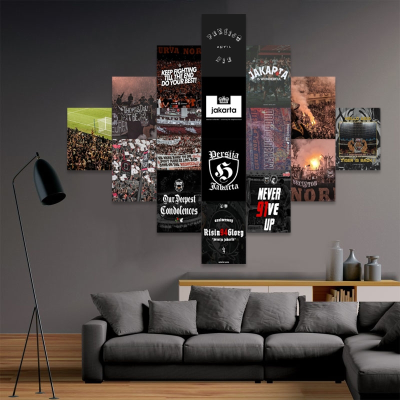 Jual (isi 16pcs) poster dinding aesthetic tema ultras persija desain ...