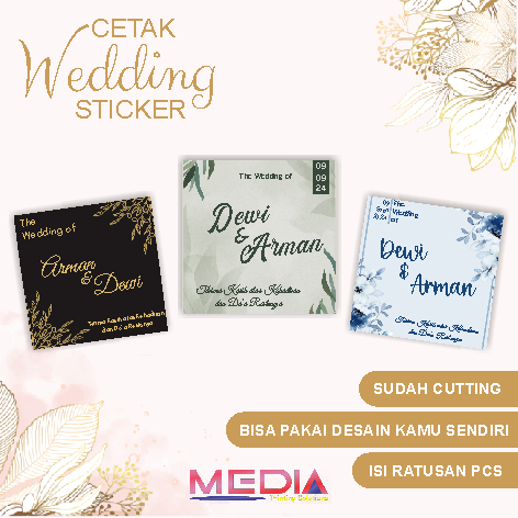 Jual Stiker Souvenir Pernikahan Sticker Kartu Ucapan Wedding Thank You ...