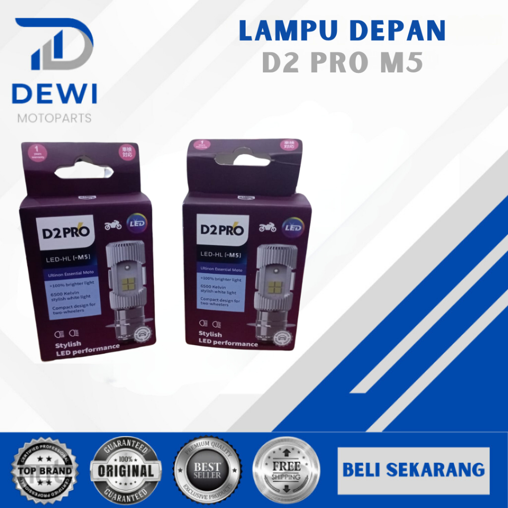 Jual LAMPU DEPAN MOTOR LED D2 PRO T19 ARUS DC LAMPU DEPAN MOTOR LED PUTIH UNIVERSAL SEMUA MOTOR ...