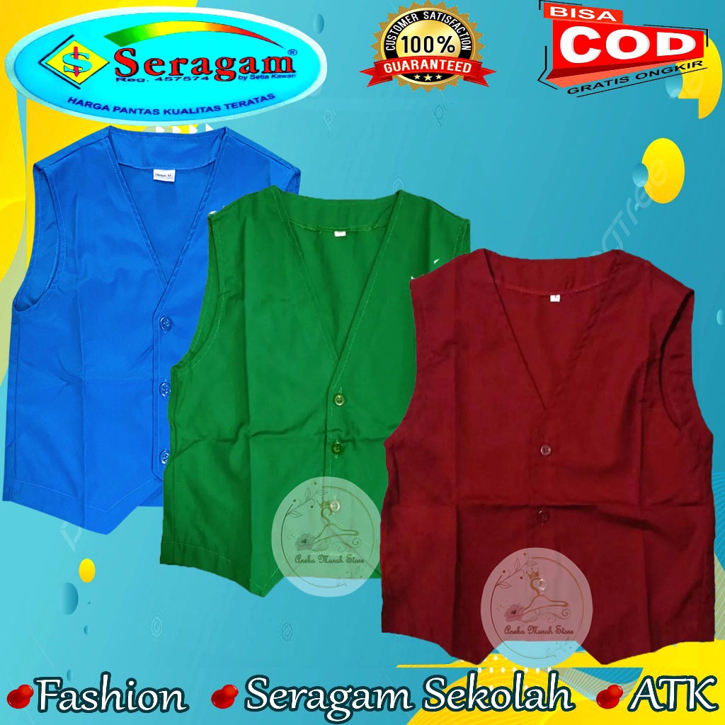Jual Rompi Sekolah Merah Dan Hijau Merek Troser By SERAGAM | Shopee ...