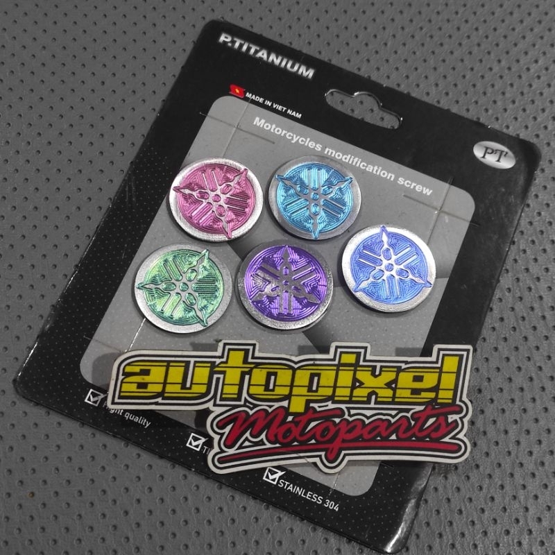 Jual Emblem logo yamaha mio warna 3cm titanium emblem titan vietnam ...