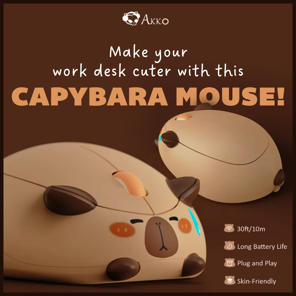 Jual Akko Capybara Mouse - Wireless Mouse | Shopee Indonesia