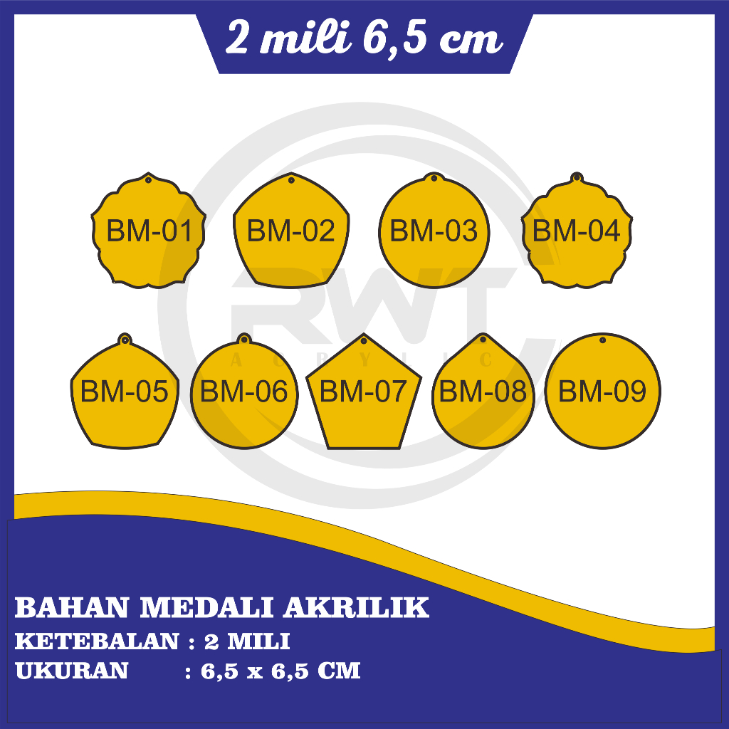 Jual BAHAN MEDALI WISUDA AKRILIK 6,5 CM POLOS TEBAL 2MM | Shopee Indonesia