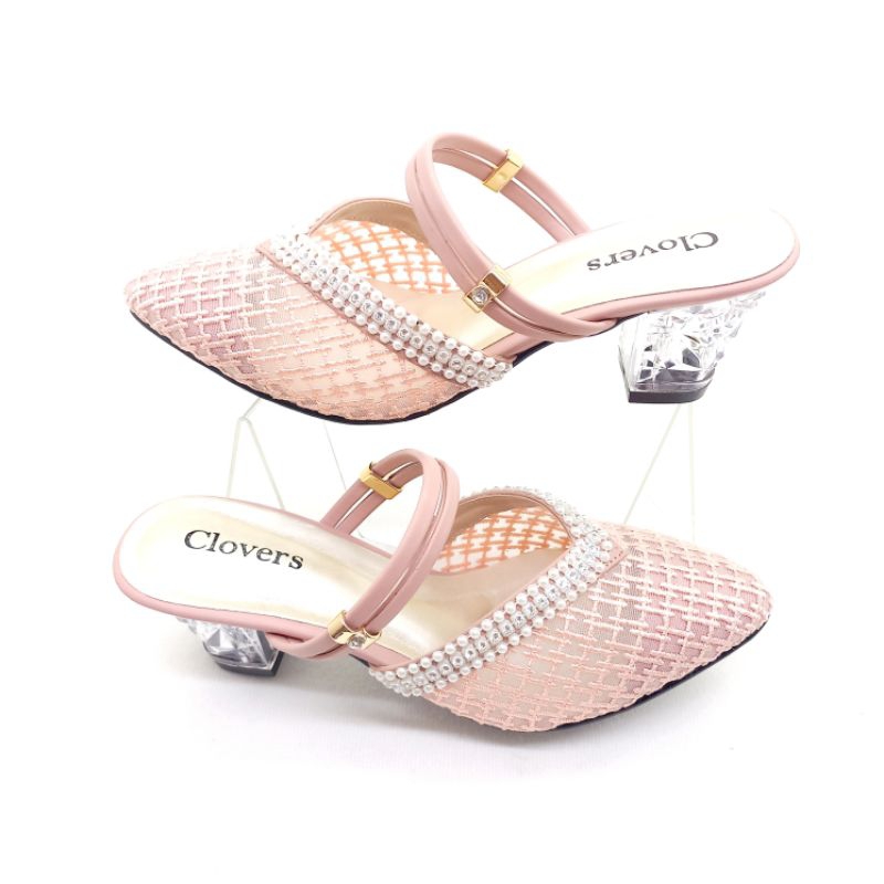 Jual Clovers Shoes Sandal Pesta Pernikahan Wanita Sandal Formal Brukat ...
