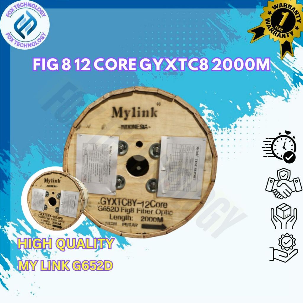 Jual KU Mini 12 Core -Fig 8 Mylink 2km - Kabel Bulat 12c fig8 panjang ...