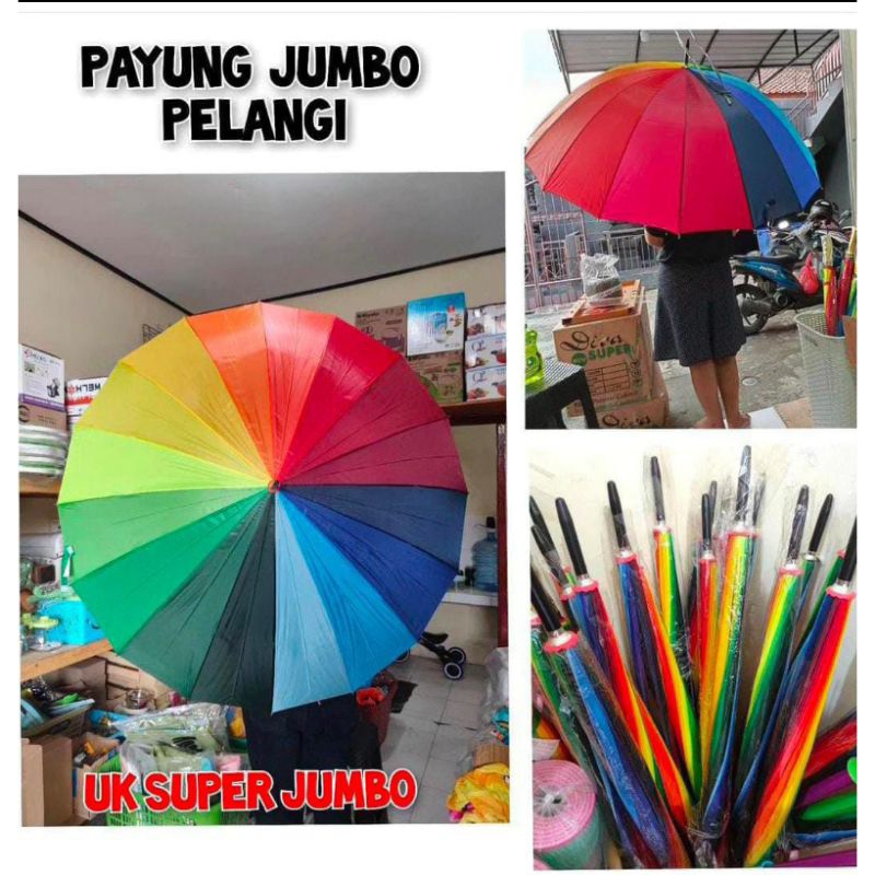 Jual payung jumbo ukurab besar pelangi | Shopee Indonesia