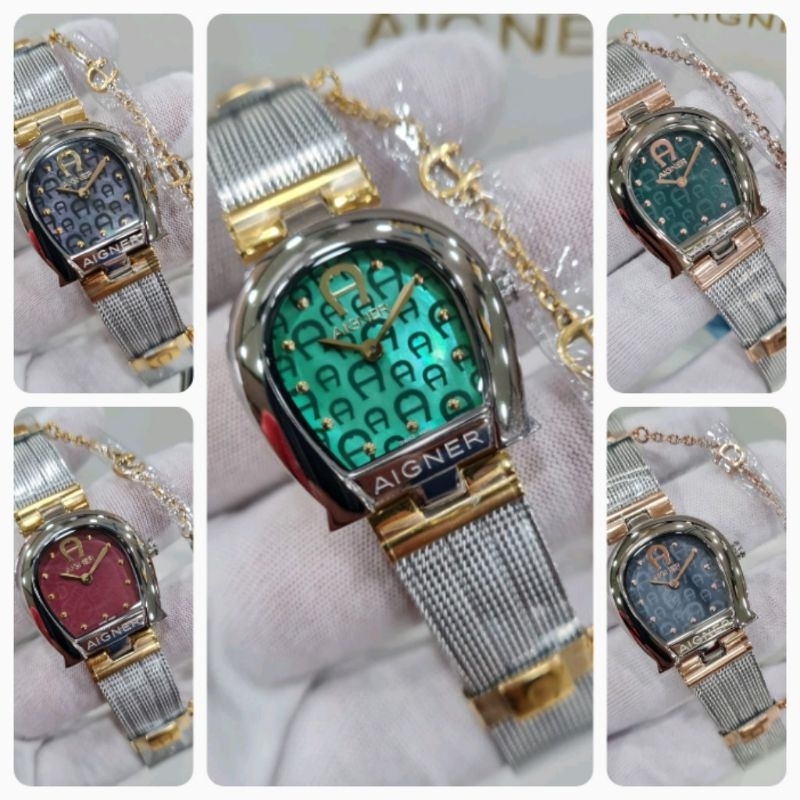Jual AIGNER CREMONA BANGLE BRACELLET WITH LOGO DIAL ORIGINAL | Shopee ...