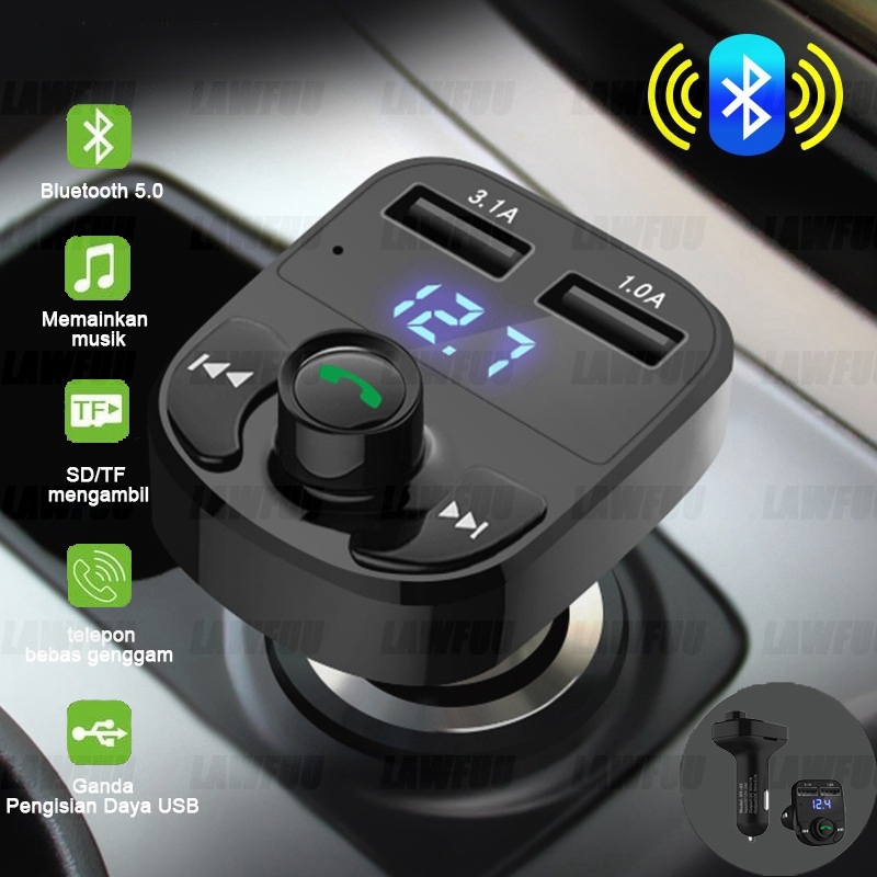 Jual Pemancar Modulator FM Mobil Port Ganda 3.1 A Car Bluetooth Charge ...