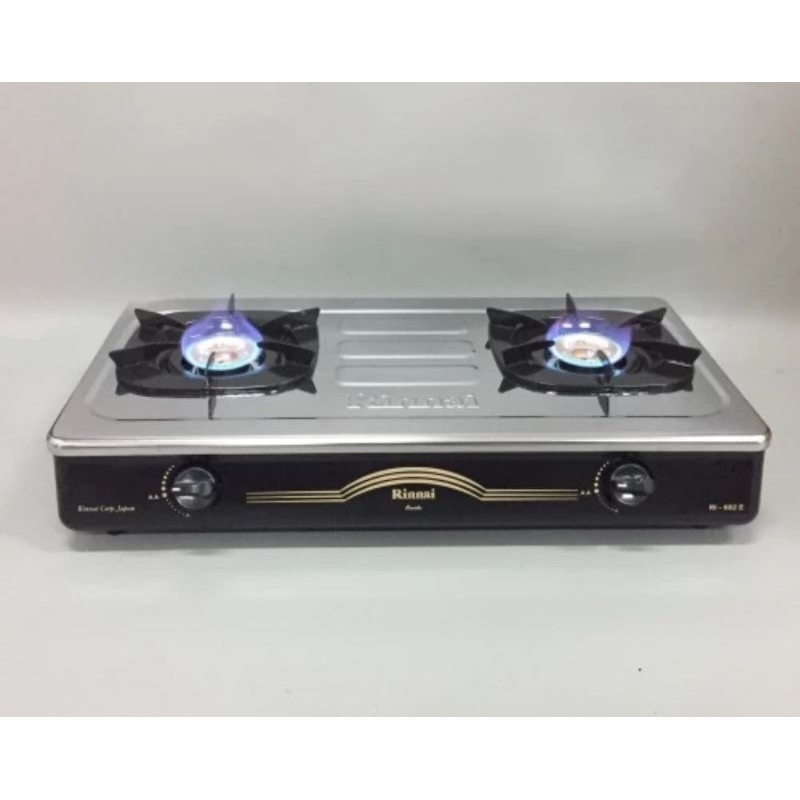 Jual RINNAI RI-602E Kompor Gas Rinnai 2 Tungku Stainless Steel RI 602E RI602E | Shopee Indonesia