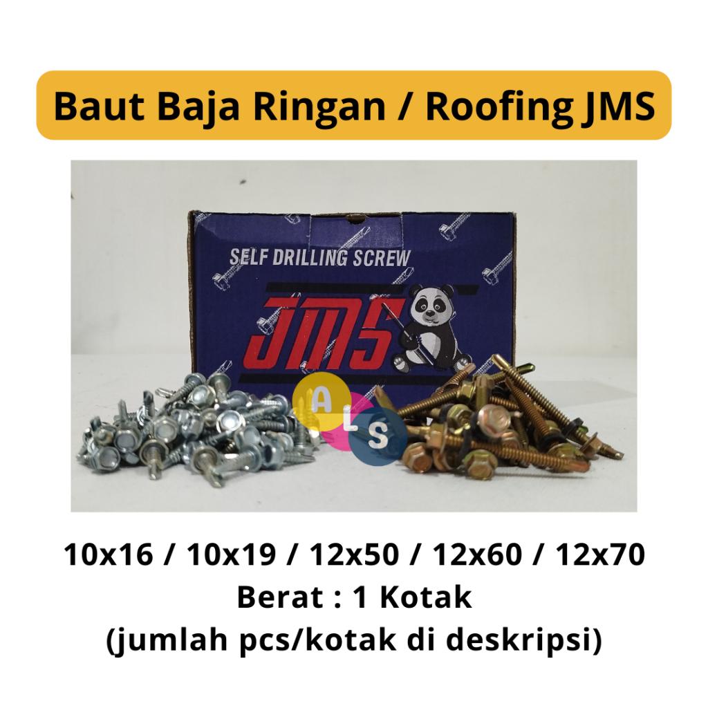 Jual Baut Baja Ringan JMS/Baut Roofing/SDS/baut Ruping/Per Kotak ...