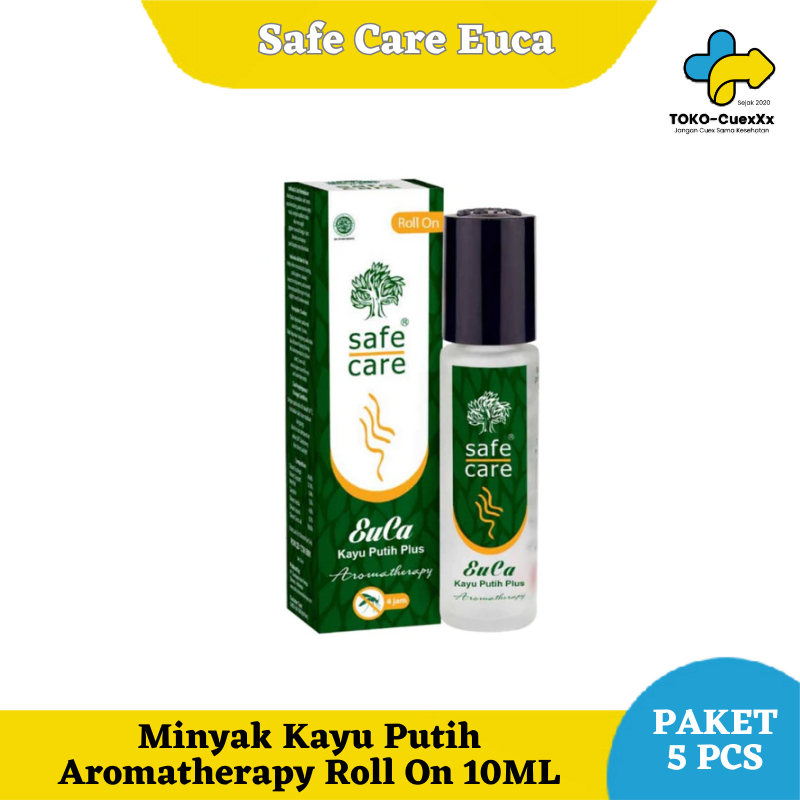 Jual PAKET BELI 5 PCS Safe Care Euca Minyak Kayu Putih Aromatherapy Roll On 10 ml | Shopee Indonesia