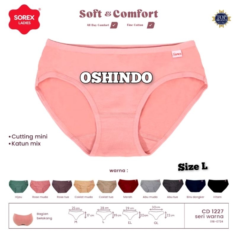 Jual Sorex 1227 CD Celana Dalam Wanita Katun Halus Polos Ukuran L Dijamin Murah | Shopee Indonesia