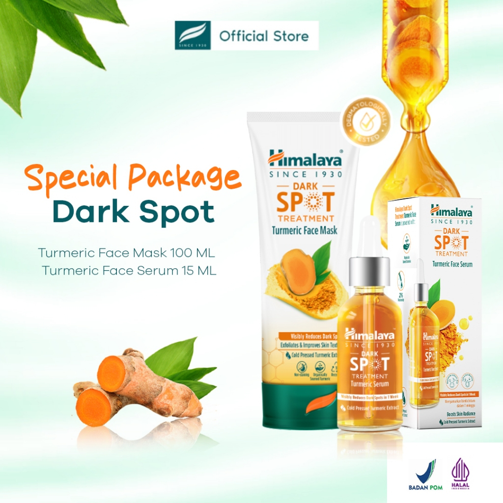 Jual ( Bundle Isi 2 ) Himalaya Dark Spot Treatment Turmeric Face Mask ...