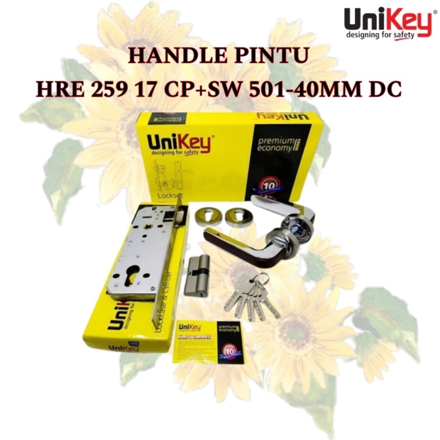 Jual Handle Unikey HRE 259 17 CP/WOOD / Handle Pintu Merk Unikey HRE ...