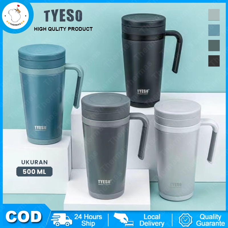 Jual Tyeso 500ml Tumbler Portable Stainless Coffee cup Vacuum Insulated Thermos Cup | Shopee ...