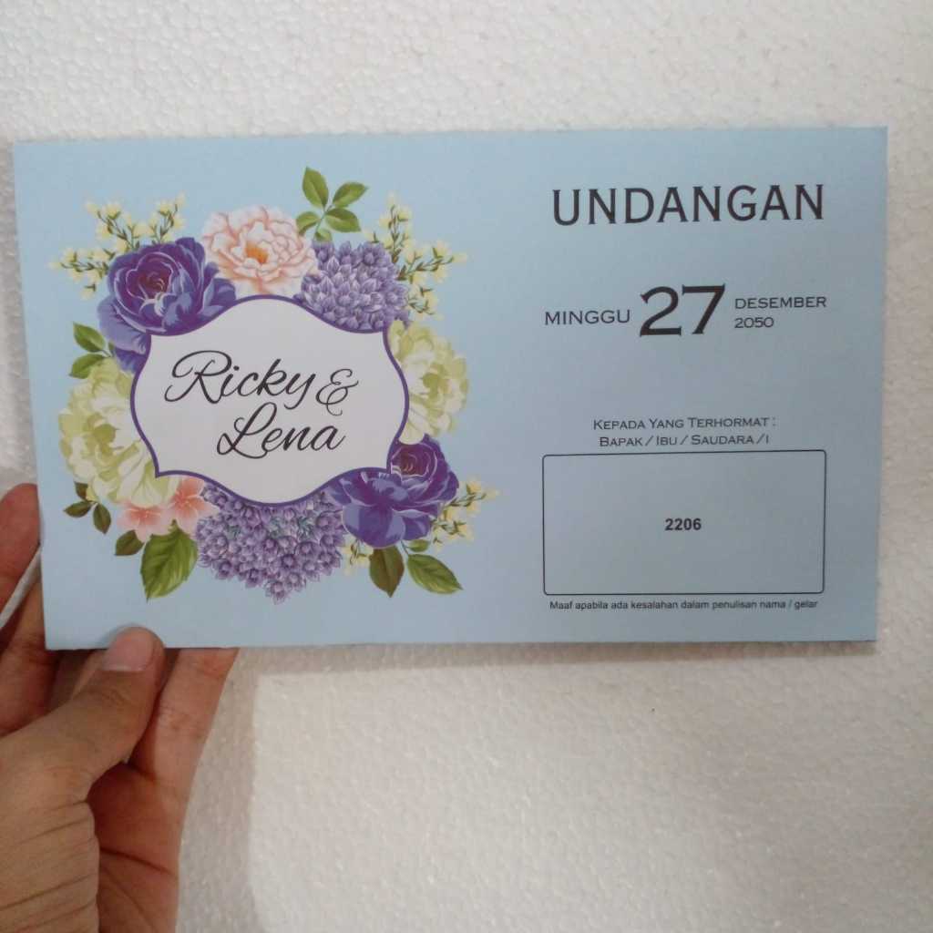 Jual print UNDANGAN NIKAH ERBA 2206 PERNIKAHAN SUNAT SUNATAN KHITAN ...