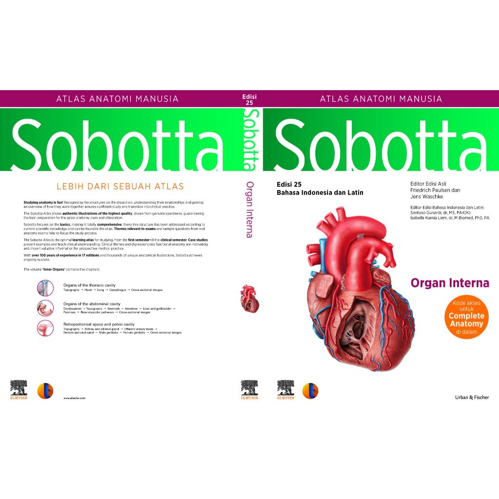 Jual ORIGINAL SOBOTTA ATLAS ANATOMI MANUSIA EDISI 25 (1 SET 4 BUKU ...