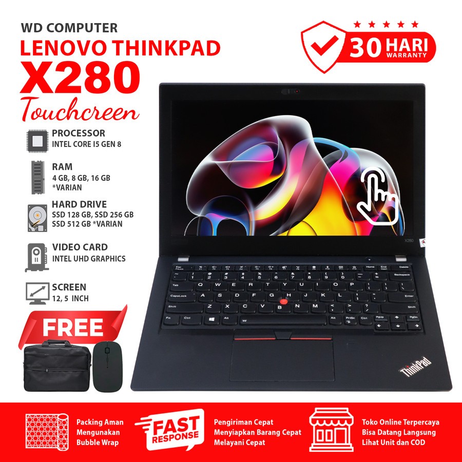Jual [WDKOMPUTER] Lenovo Thinkpad X280 Touchscreen Core I5 Gen 8 I Ram ...