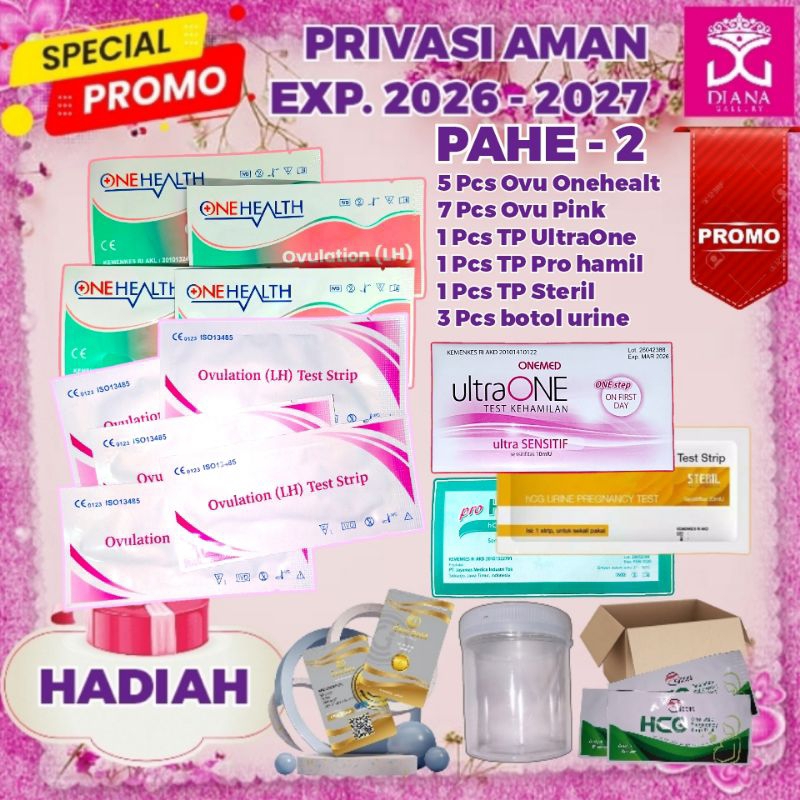 Jual Pahe 2 PROMIL ovutest Onehealth 5pcs + Tes kesuburan pink 7pcs ...
