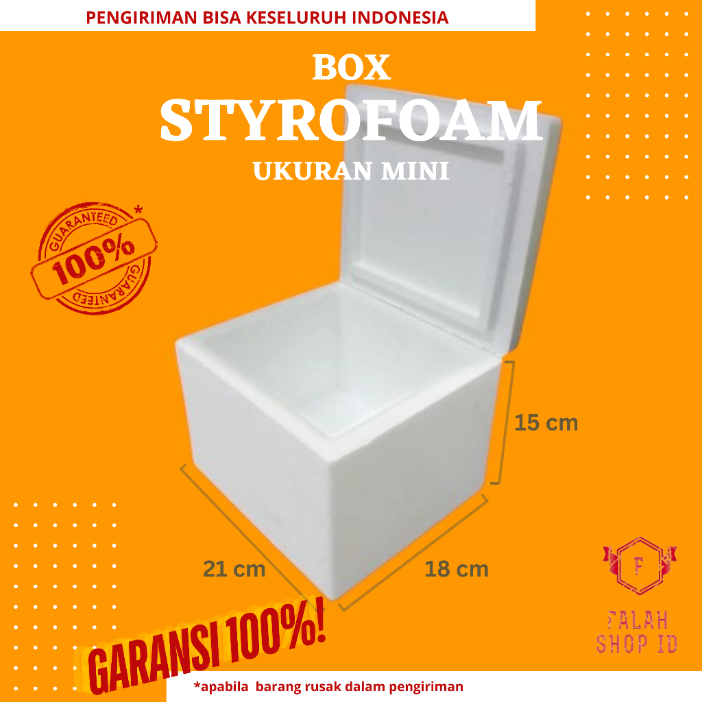 Jual [KHUSUS KIRIM LUAR KOTA] STYROFOAM BOX MINI 20,5 X 18,2 X 15,3 CM ...