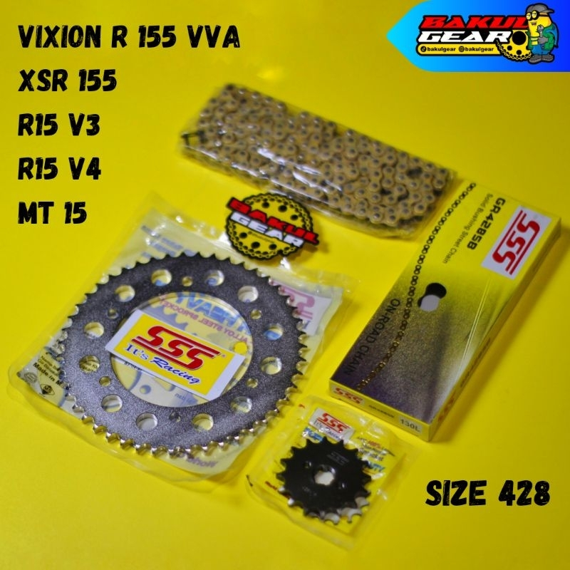 Jual Gear set SSS R15 V3 XSR 155 R15 V4 R15V3 R15V4 MT 15 Rantai SSS ...
