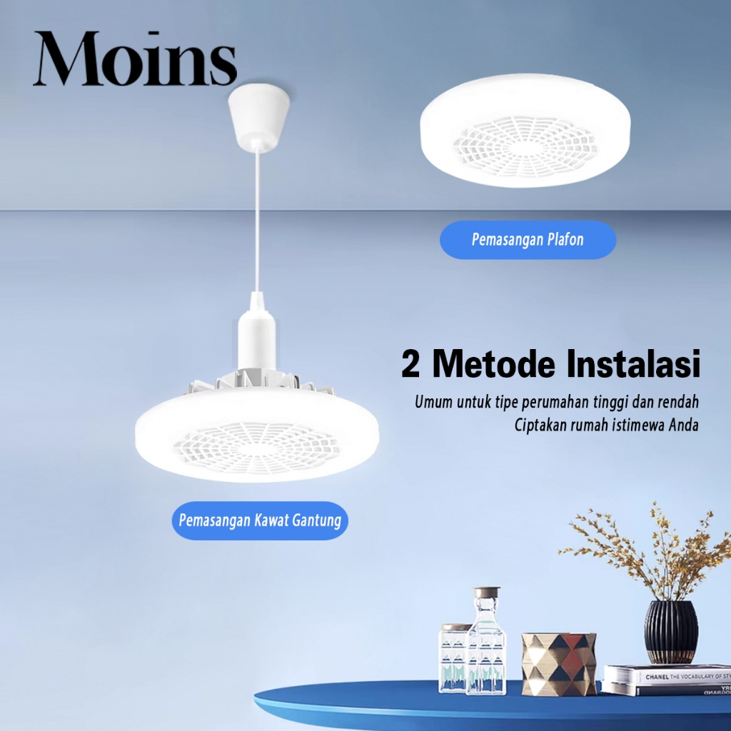 Jual Lampu Kipas AC Remote Multifungsi 30W 2in1 LED Smart Fan Light ...