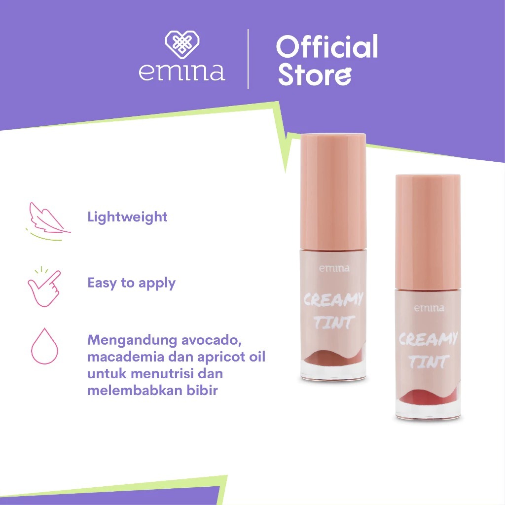Jual Emina Creamy Tint 3.6gr - Creamy Tint Lip Cream Matte | Shopee ...