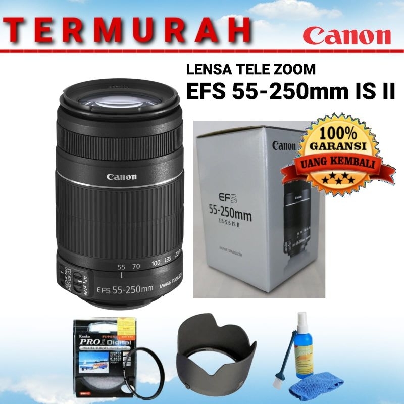 Jual LENSA TELE ZOOM CANON EFS 55-250MM IS II PRODUK ORIGINAL ...