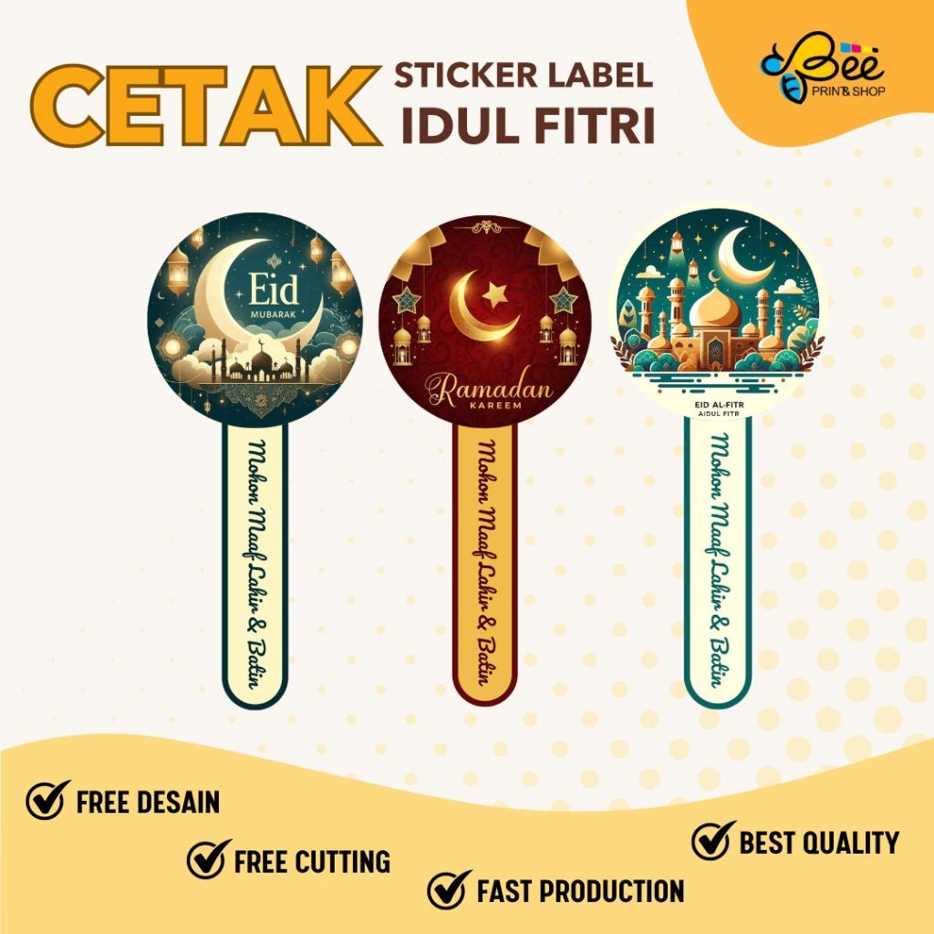 Jual (ADA MINIMAL ORDER) CETAK STIKER TOPLES LEBARAN / Stiker Toples ...