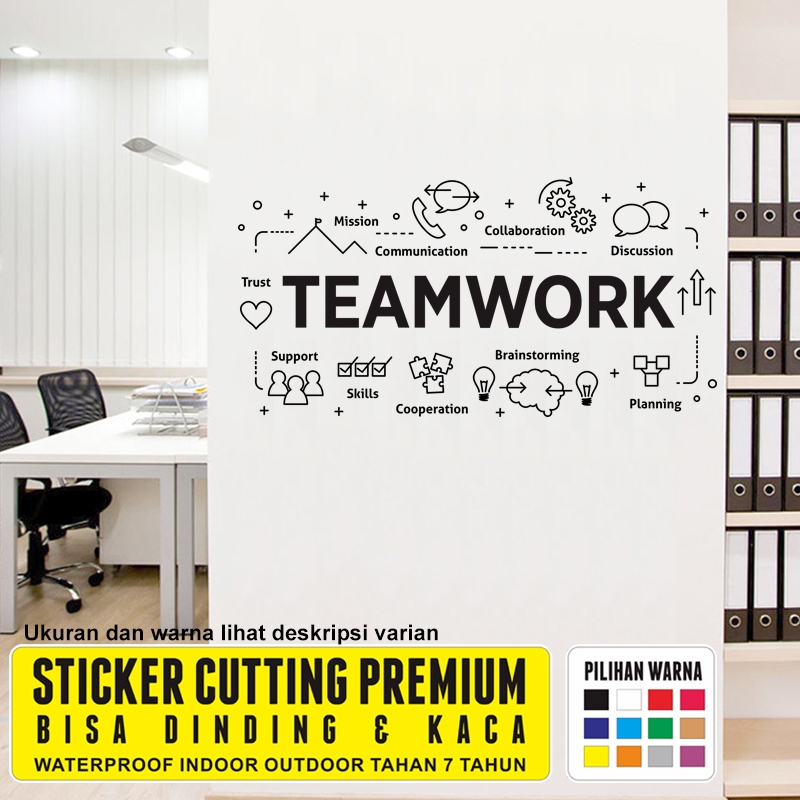 Jual Stiker Teamwork untuk Dinding Kantor Motivasi Ruang Kerja Team ...
