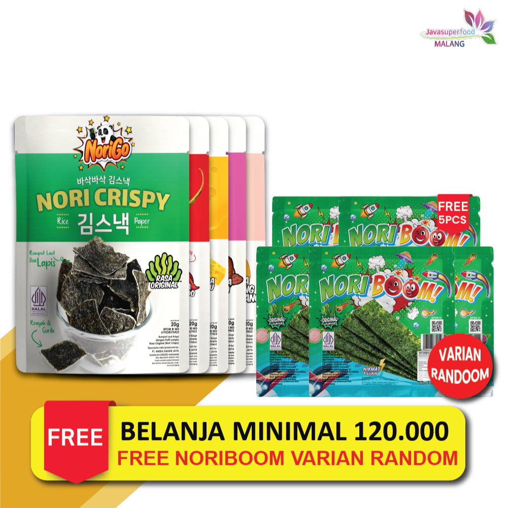 Jual Norigo / Nori Crispy Seaweed Snack 20g Rumput Laut Halal | Shopee ...